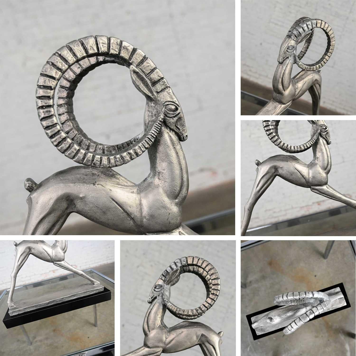 Vintage Modern Silver Painted Ibex Ram by David Fisher for Austin ...