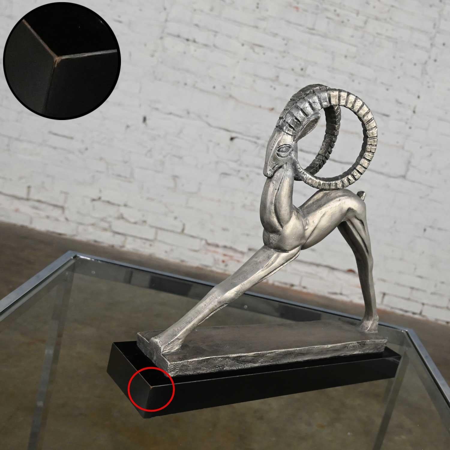 Vintage Modern Silver Painted Ibex Ram by David Fisher for Austin ...