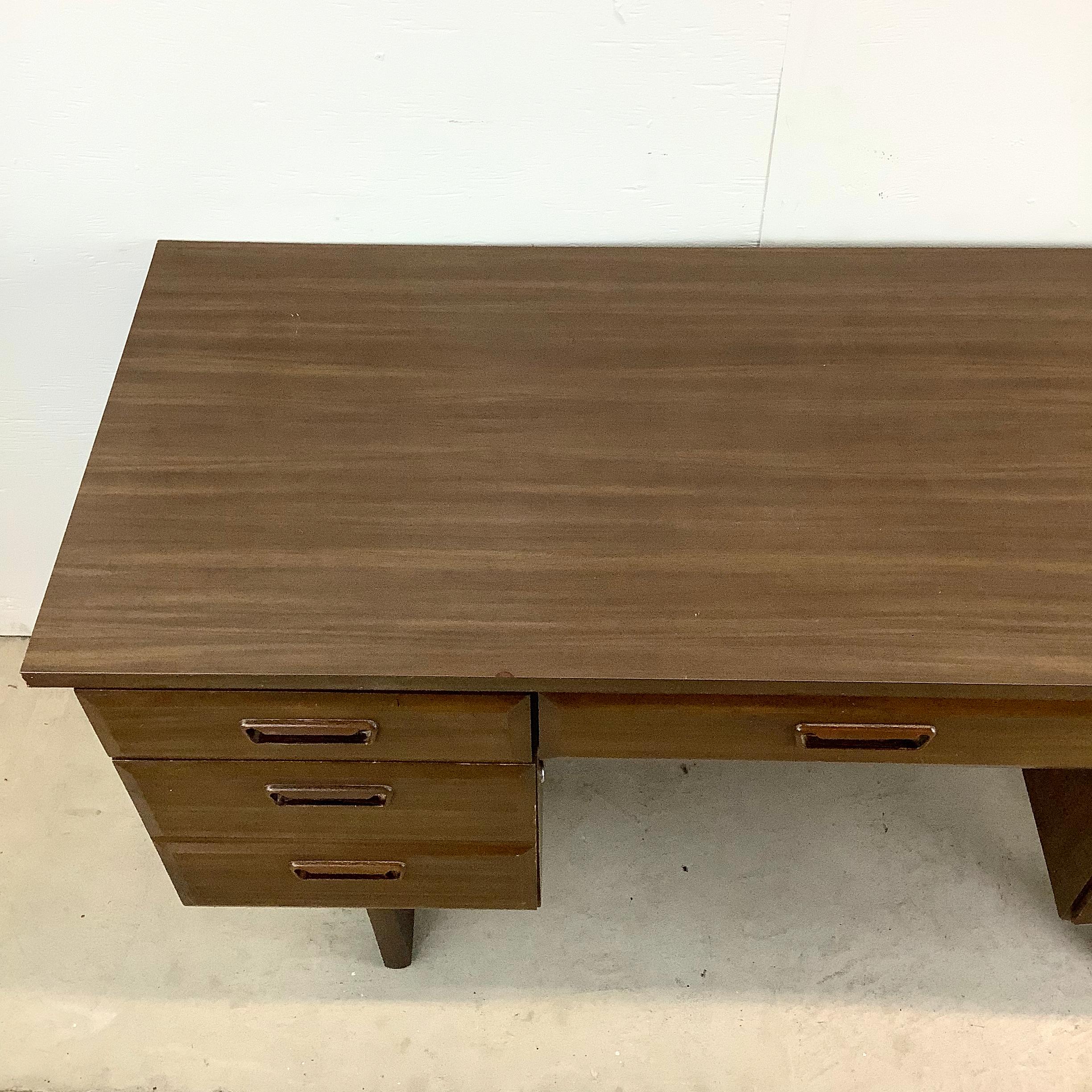 Vintage Modern Sled Leg Writing Desk For Sale at 1stDibs