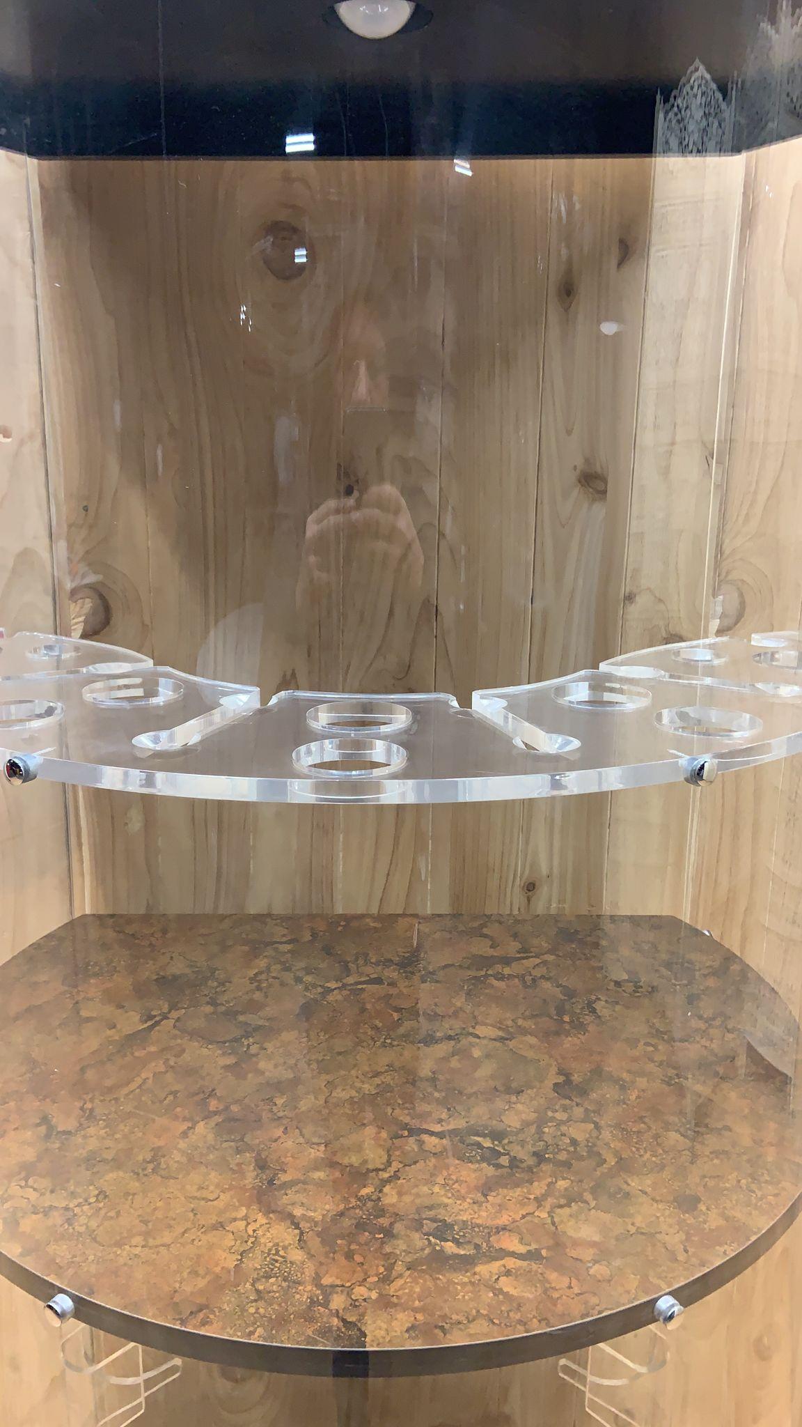 Vintage Modern Space Age Cylindrical Tower Bar For Sale at 1stDibs