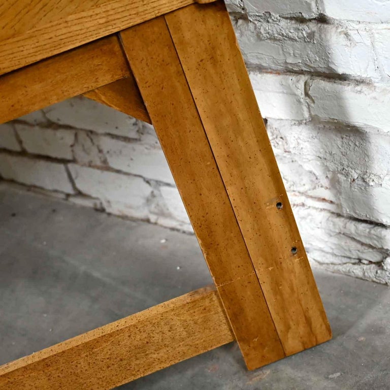 Vintage Modern to Postmodern Arched Rising Sun Pattern Oak and Cane ...