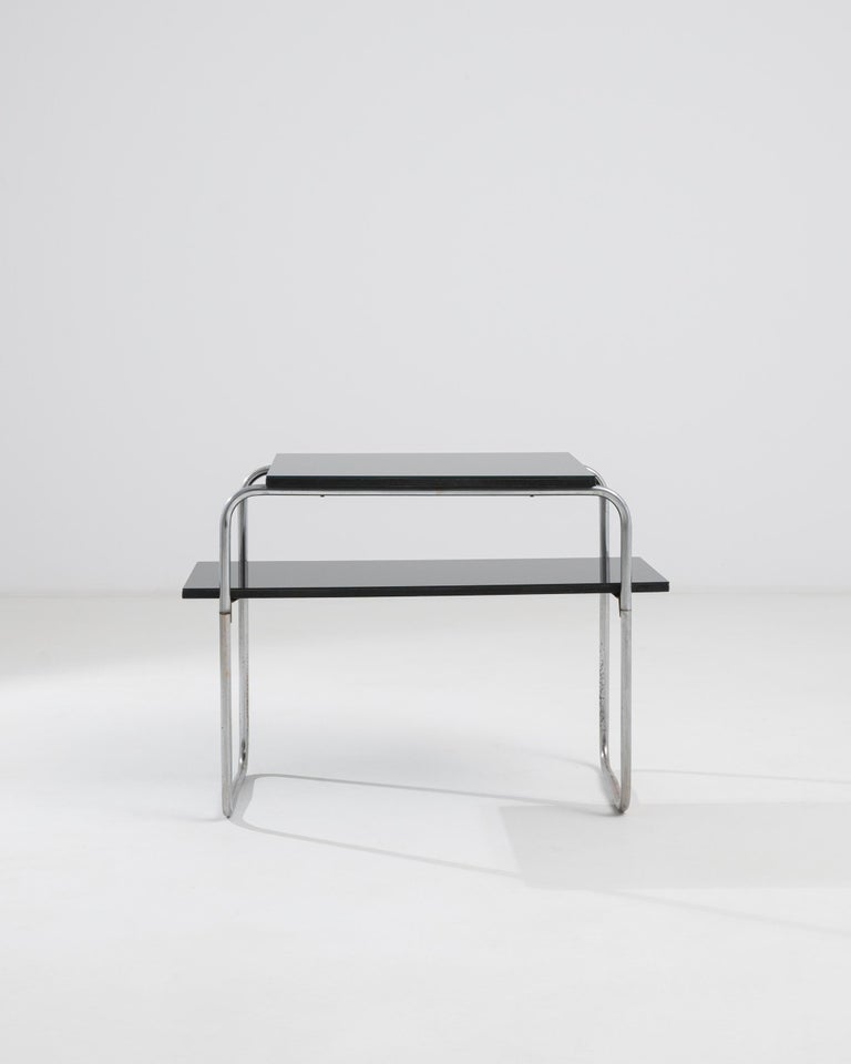 Vintage Modern Tubular Steel Side Table For Sale at 1stDibs