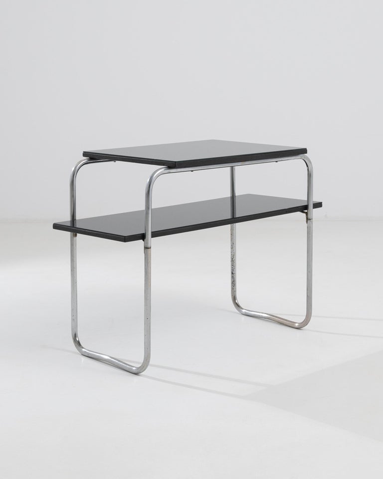 Vintage Modern Tubular Steel Side Table For Sale at 1stDibs