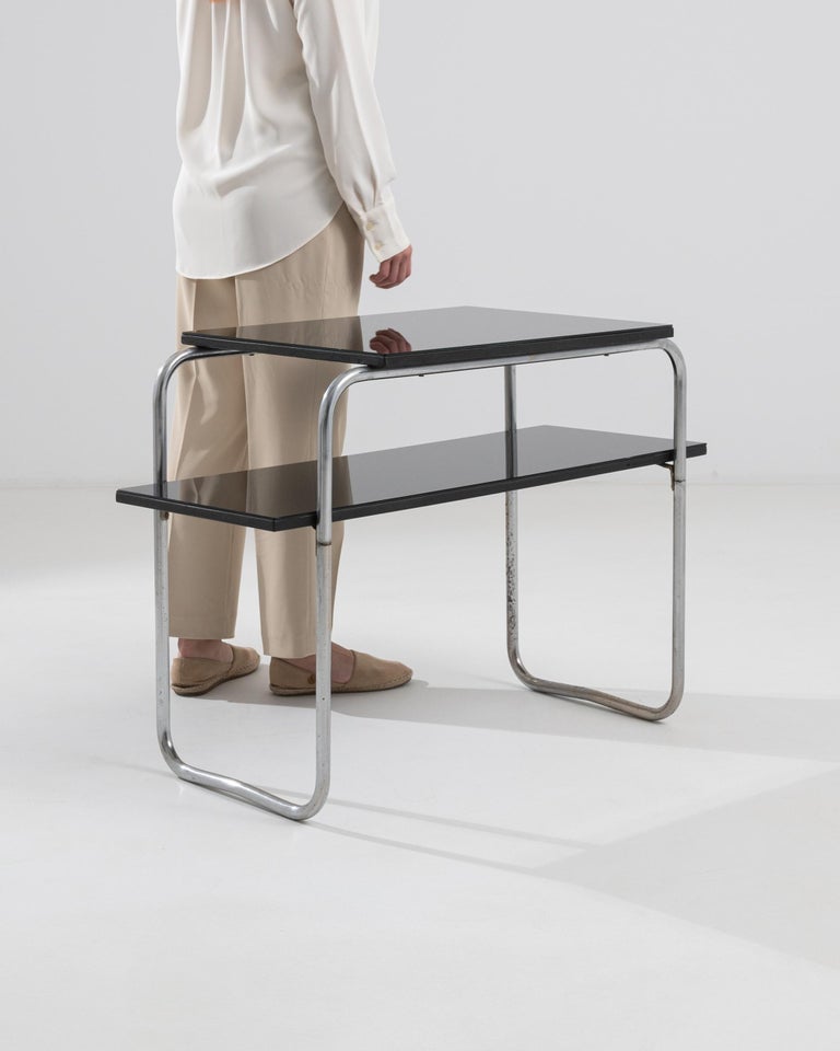 Vintage Modern Tubular Steel Side Table For Sale at 1stDibs