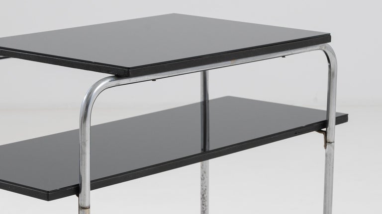 Vintage Modern Tubular Steel Side Table For Sale at 1stDibs