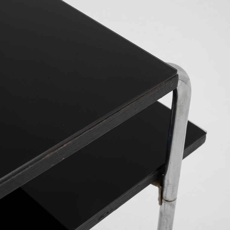 Vintage Modern Tubular Steel Side Table For Sale at 1stDibs