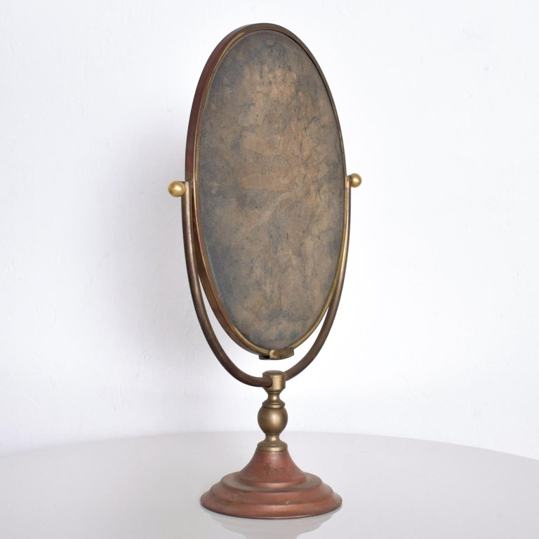 Vintage Modern Vanity Table Mirror Oval at 1stDibs