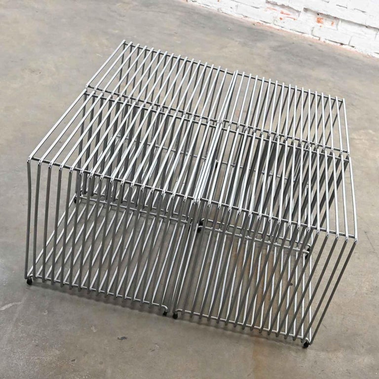 Vintage Modern Verner Panton Pantonova Chrome Wire Cubes Set of 4 For ...