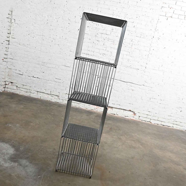 Vintage Modern Verner Panton Pantonova Chrome Wire Cubes Set of 4 For ...