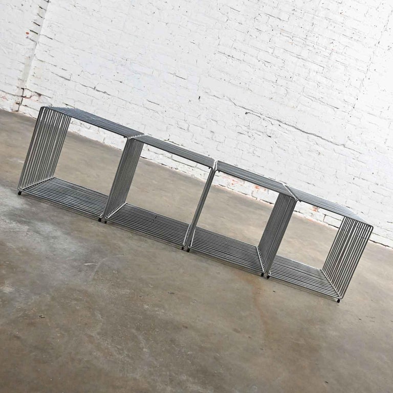 Vintage Modern Verner Panton Pantonova Chrome Wire Cubes Set of 4 For ...