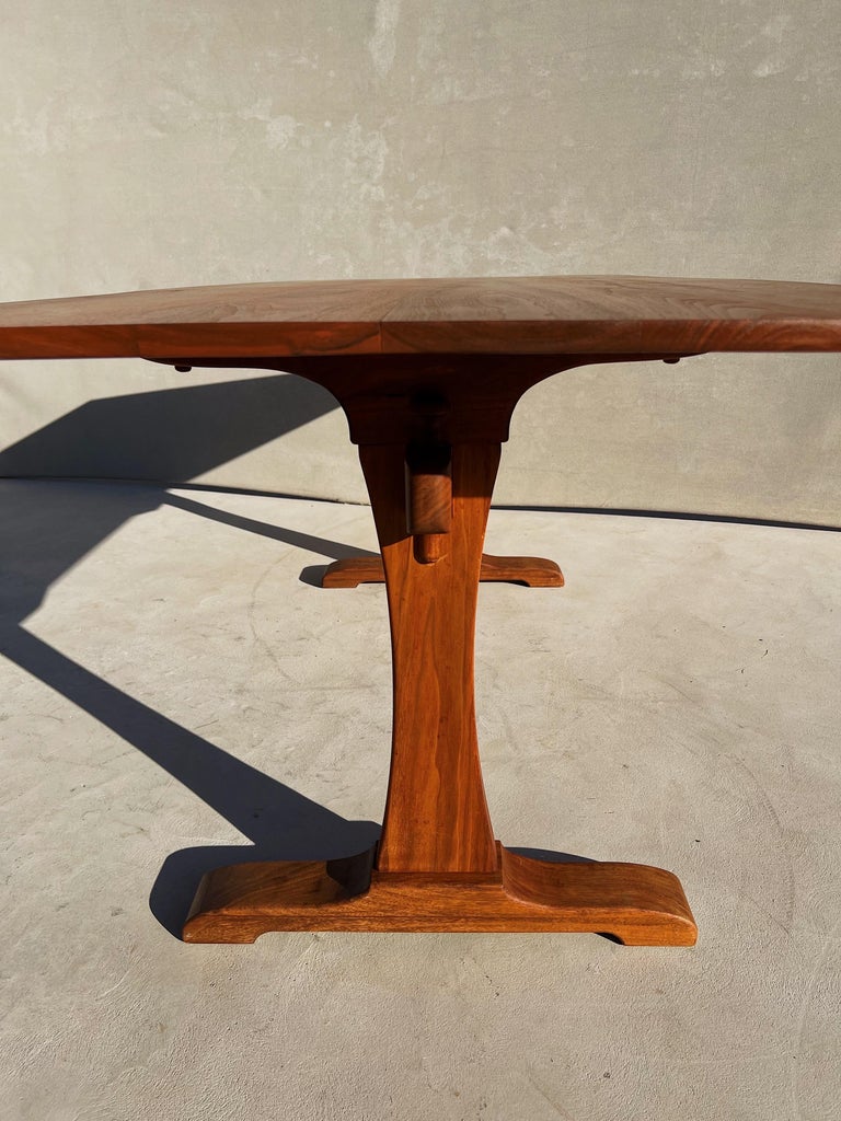 Vintage Modern Walnut Wood Rectangular Dining Table at 1stDibs