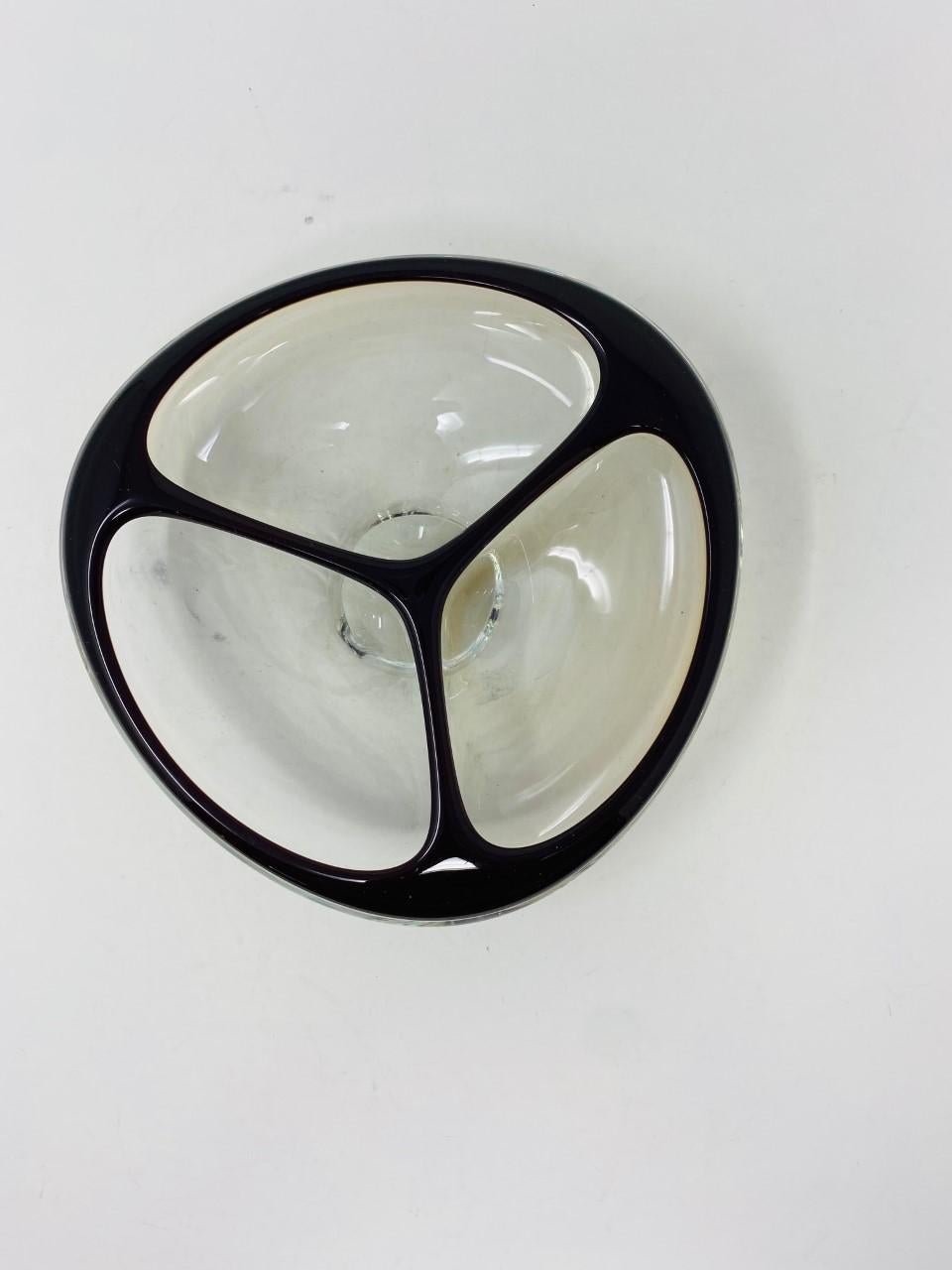 Vintage Modernist Danish Glass Ashtray 1960s at 1stDibs