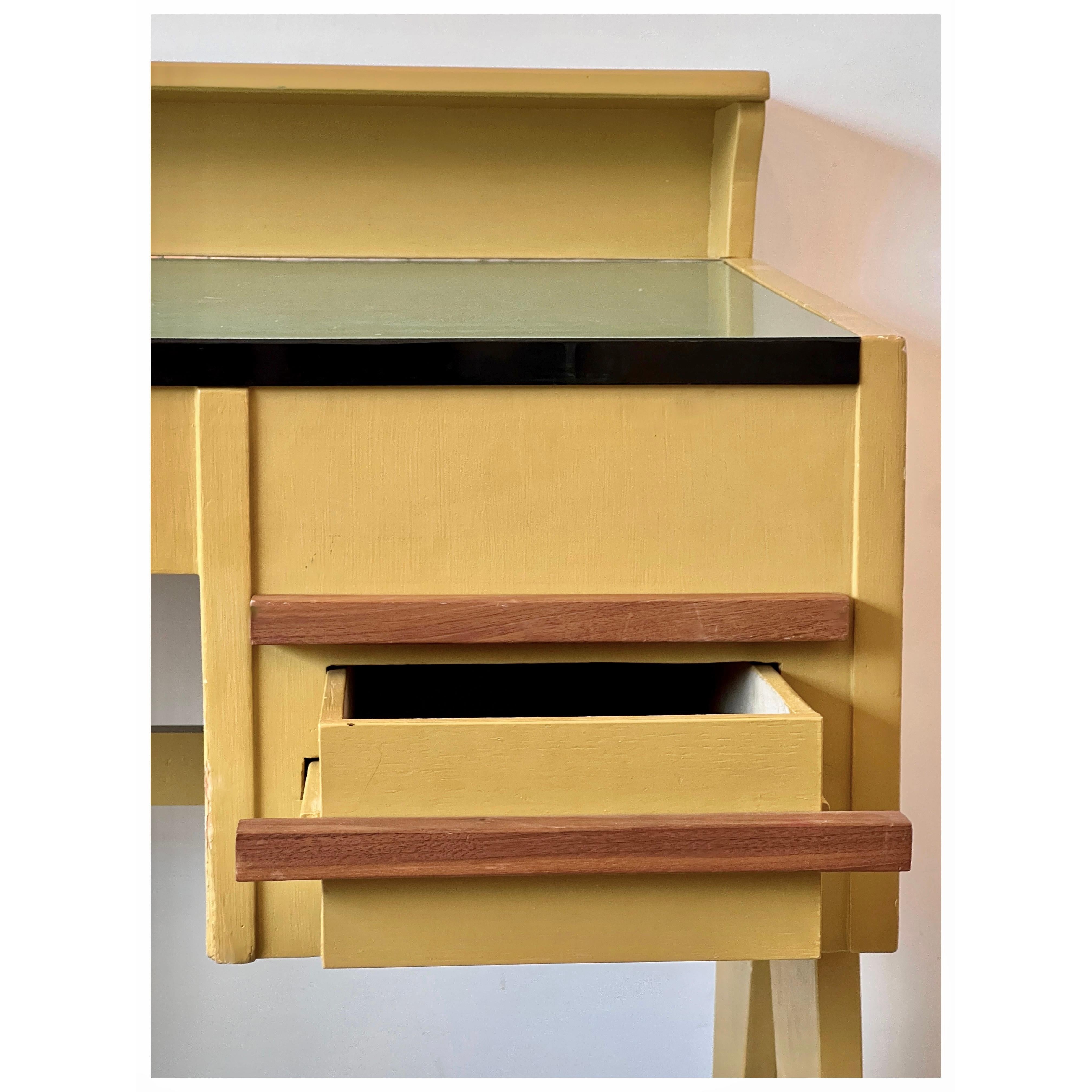 Vintage modernist desk For Sale at 1stDibs