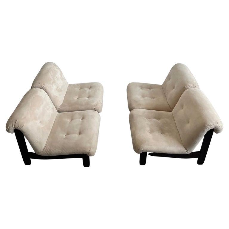 Vintage Modular Beige Suede Lounge Suite, Sectional Lounge Sofa ...