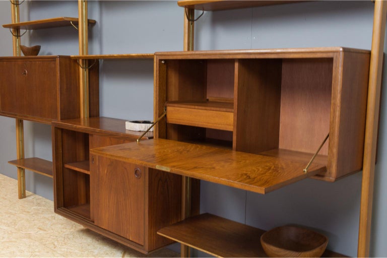 Vintage Modular Wall Unit in Teak by William Watting, 1960s at 1stDibs