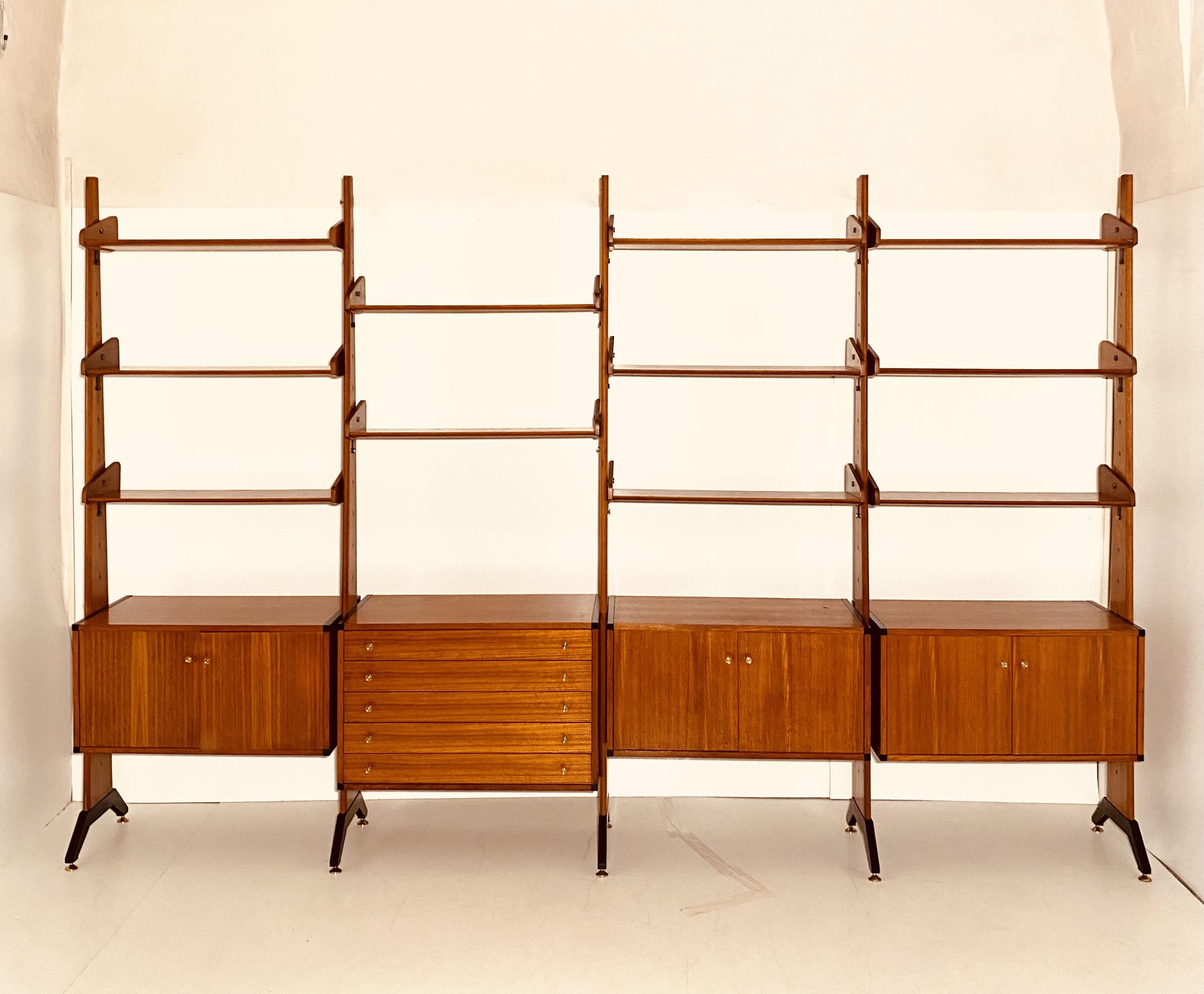 Vintage large modular bookcase by Vittorio Dassi, Italy, 1960s For Sale ...