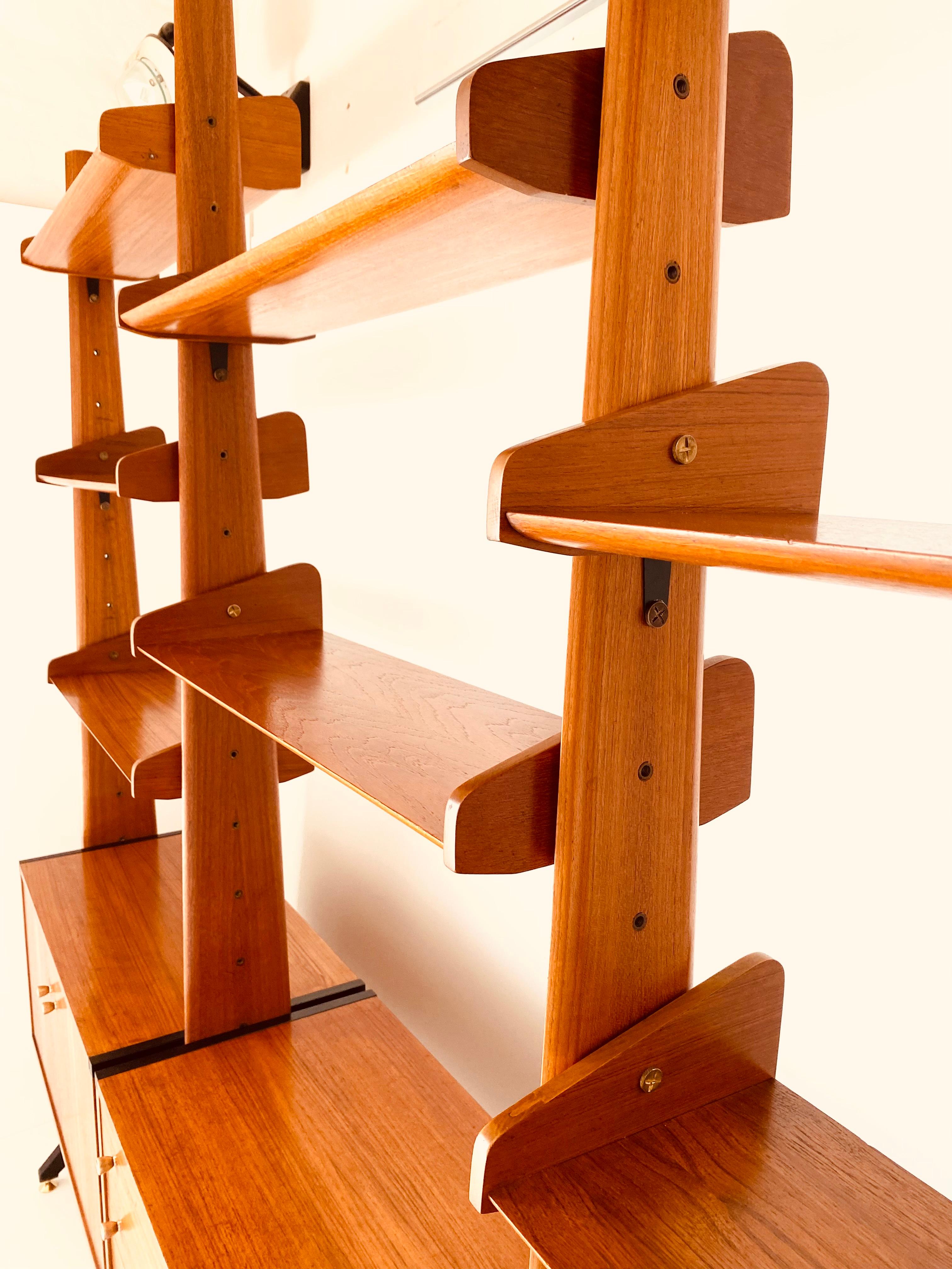 Vintage large modular bookcase by Vittorio Dassi, Italy, 1960s For Sale ...