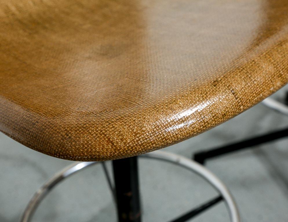 Vintage Molded Burlap Stools at 1stDibs
