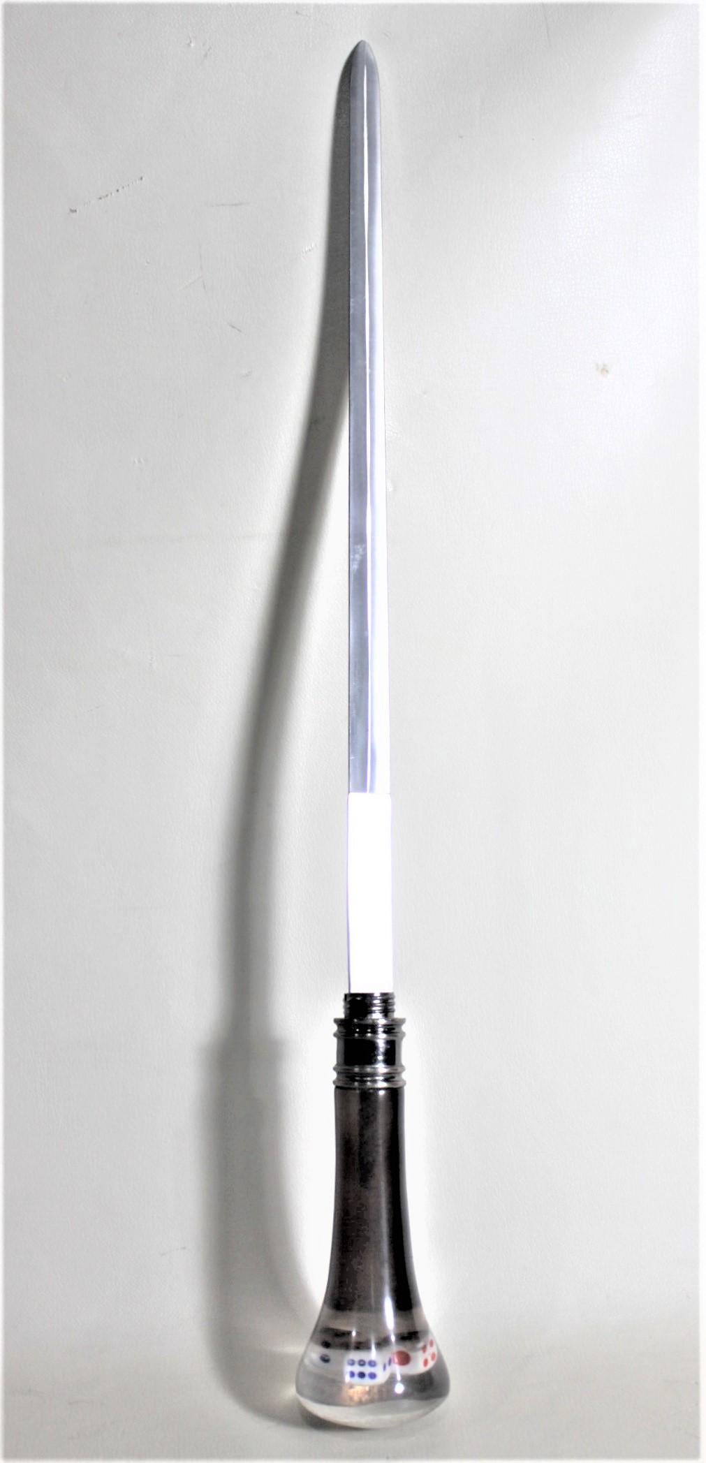 Vintage Molded Resin with Dice Handled Gambler's Weapon or Sword ...