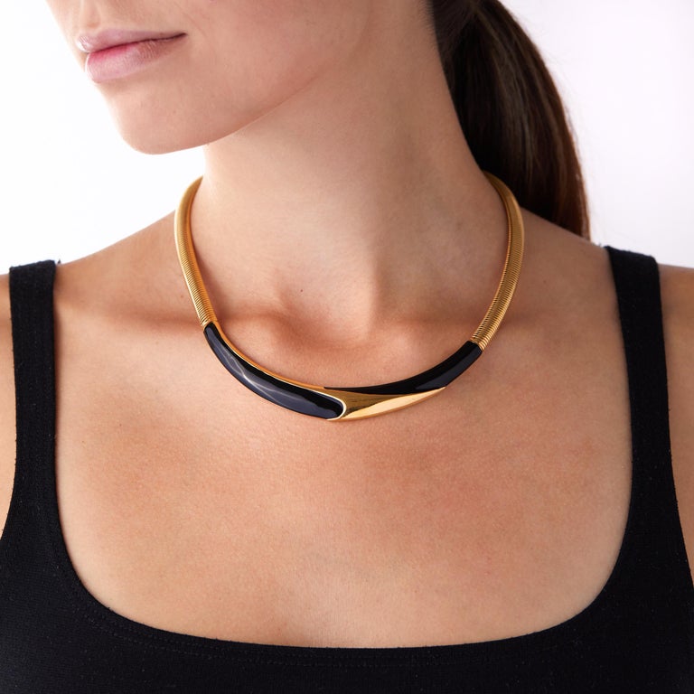 Vintage Monet Omega Necklace at 1stDibs