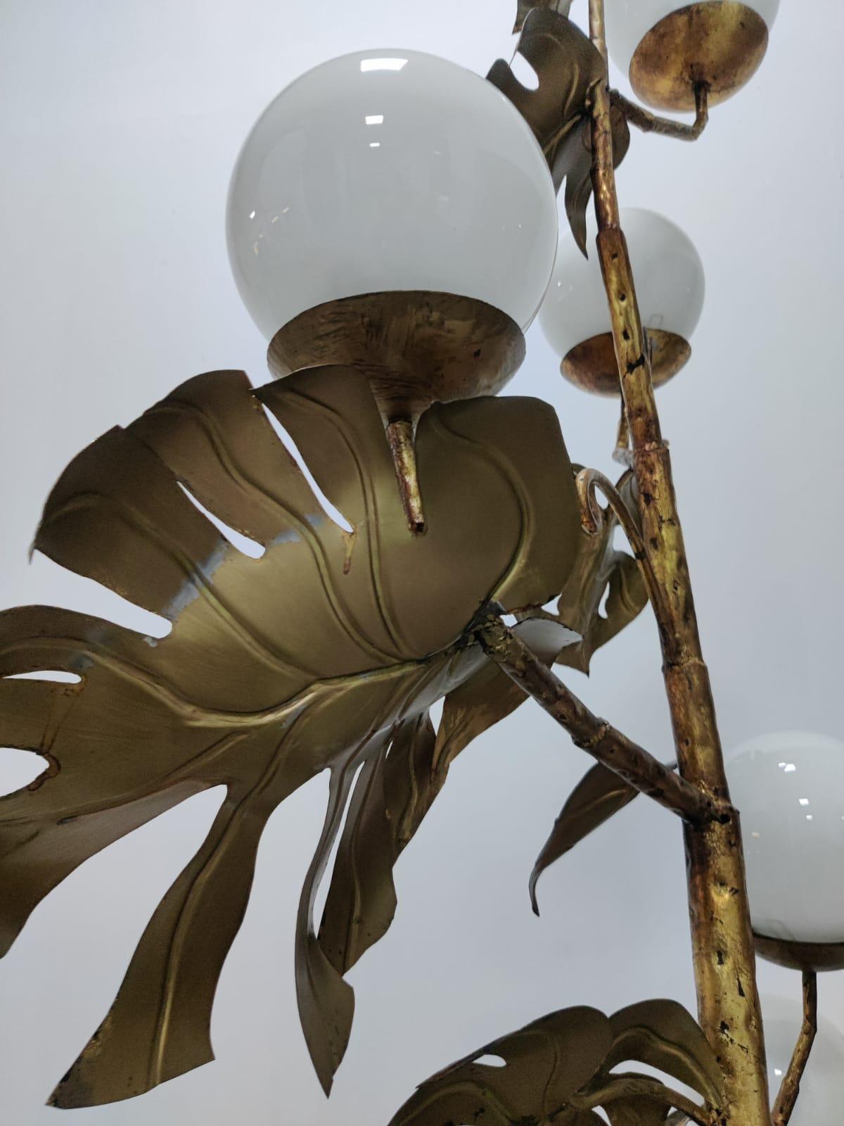 Vintage Monstera Leaf Lamp, 1970s For Sale at 1stDibs | plant lamp 70s ...