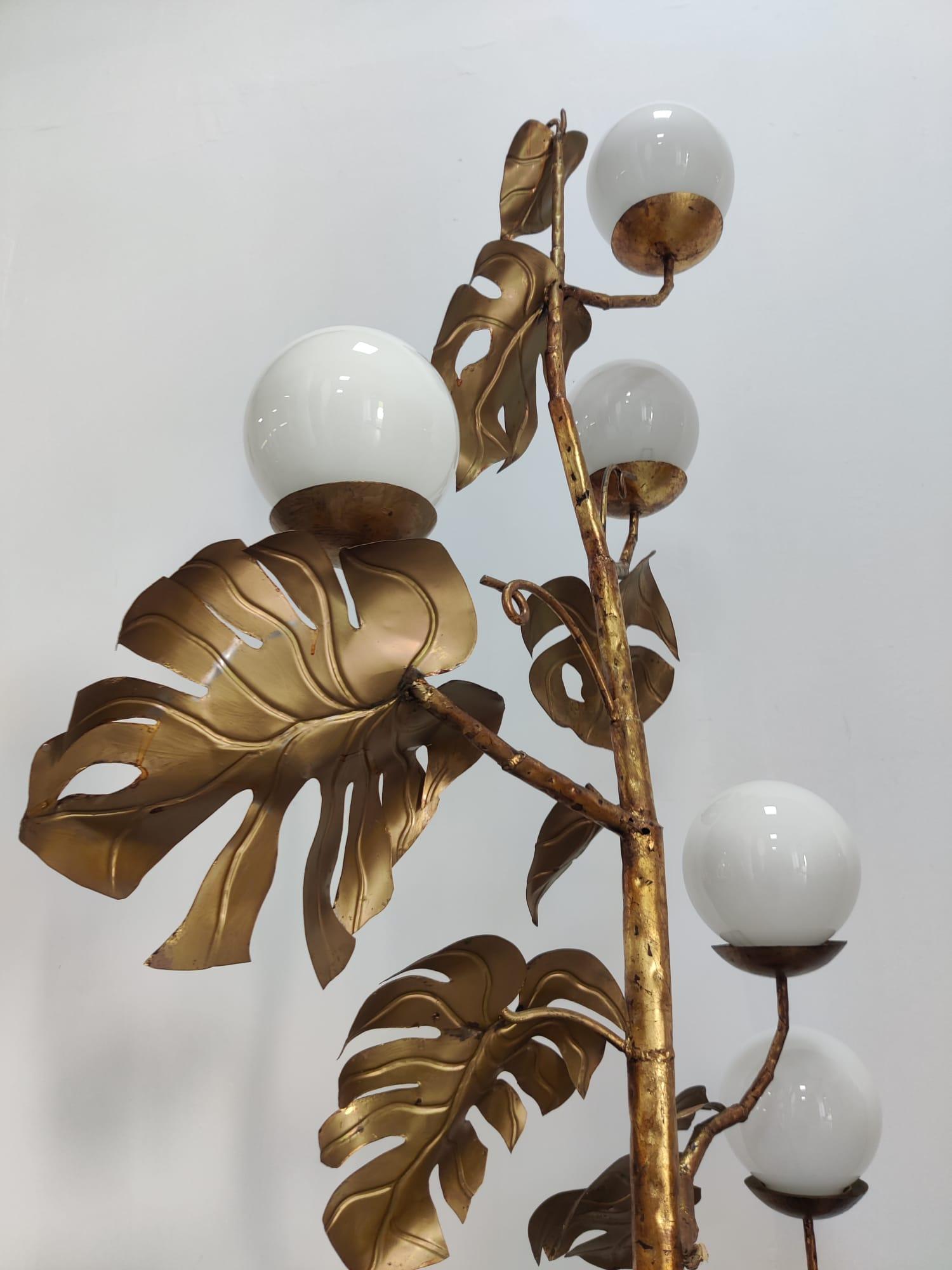 Vintage Monstera Leaf Lamp, 1970s For Sale at 1stDibs | plant lamp 70s ...