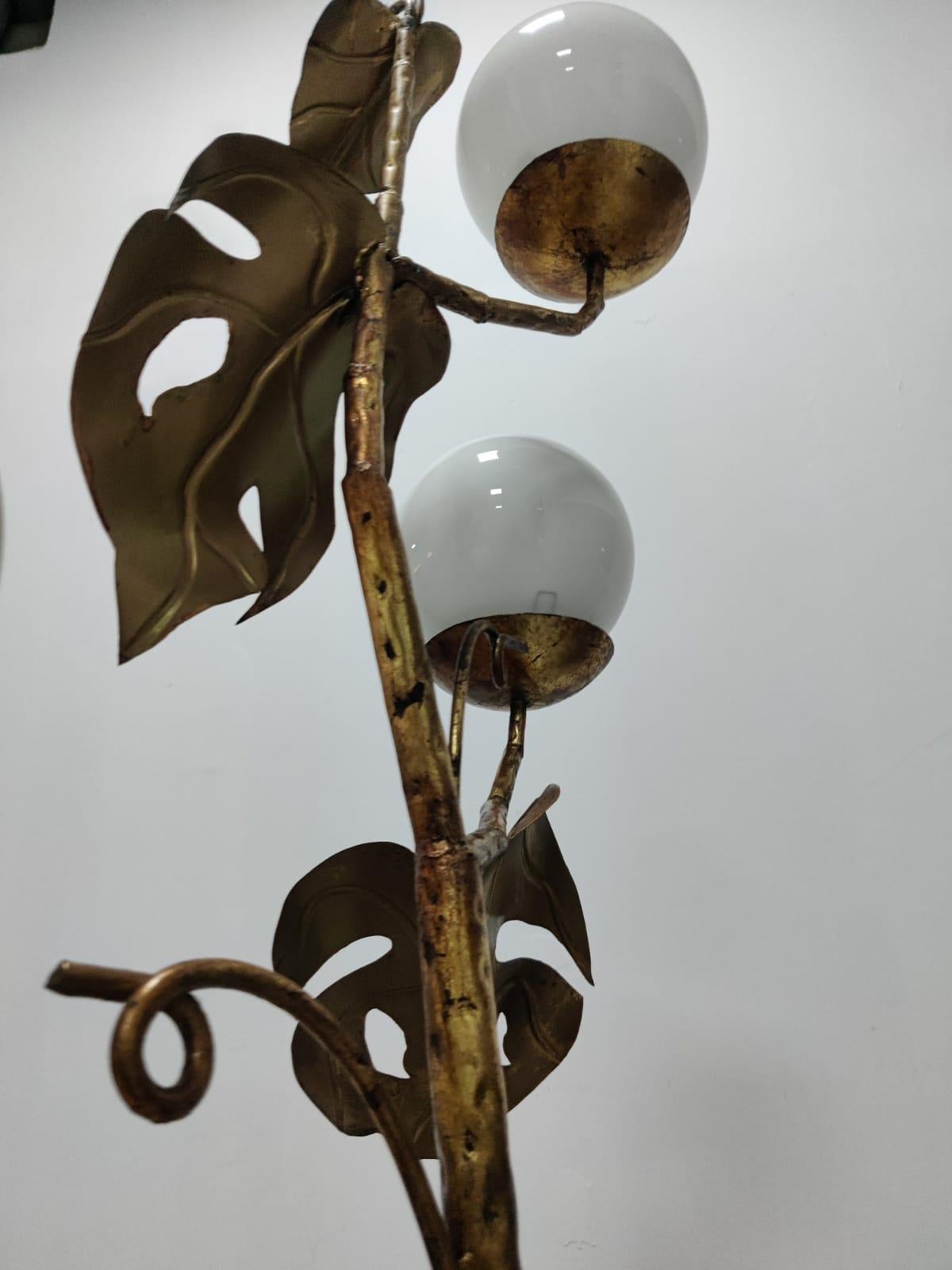 Vintage Monstera Leaf Lamp, 1970s For Sale at 1stDibs | plant lamp 70s ...
