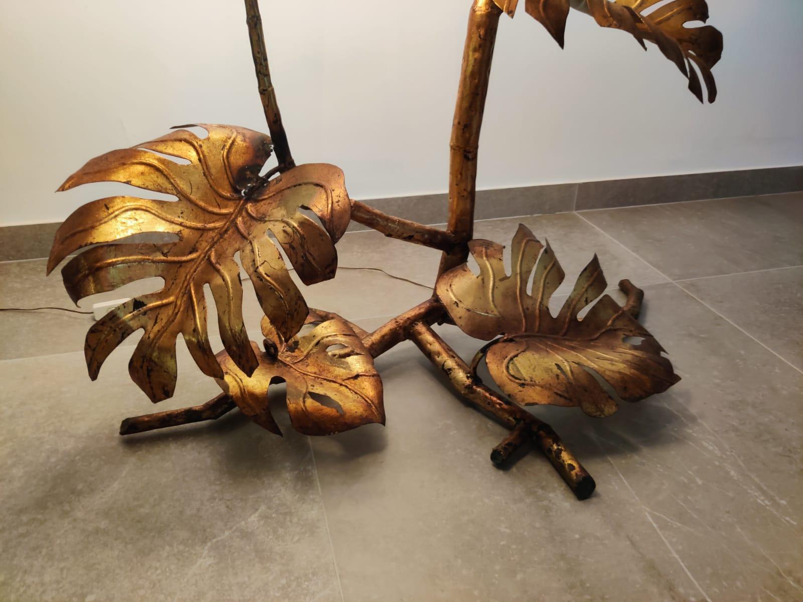 Vintage Monstera Leaf Lamp, 1970s For Sale at 1stDibs | plant lamp 70s ...