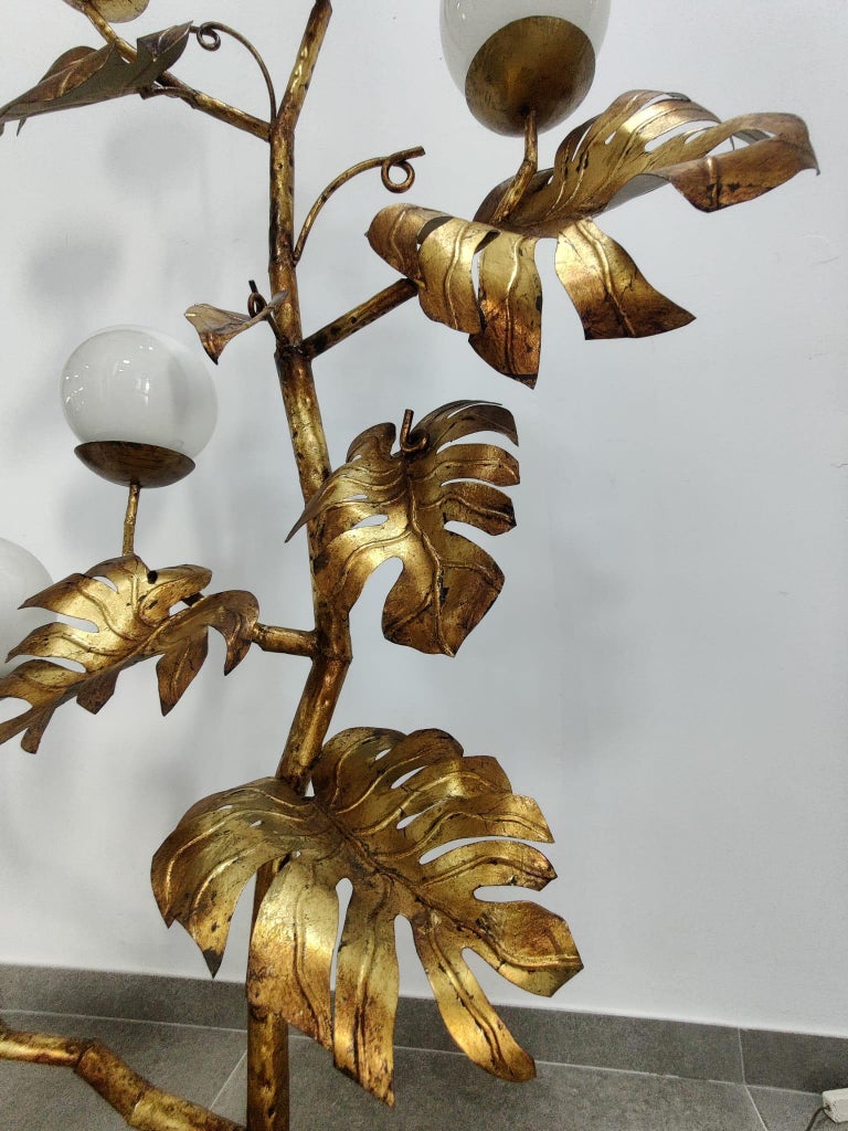 Vintage Monstera Leaf Lamp, 1970s For Sale at 1stDibs