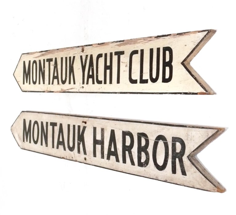Vintage Montauk Signs circa 1950s Perfect for Your Hamptons House For ...