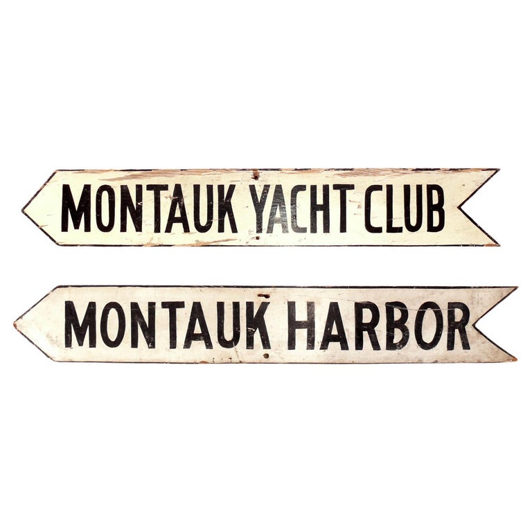 Vintage Montauk Signs circa 1950s Perfect for Your Hamptons House For ...