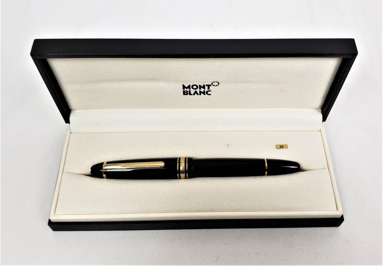 Vintage Montblanc Meisterstuck Classique Fountain Pen with Papers and Boxes For Sale at 1stDibs