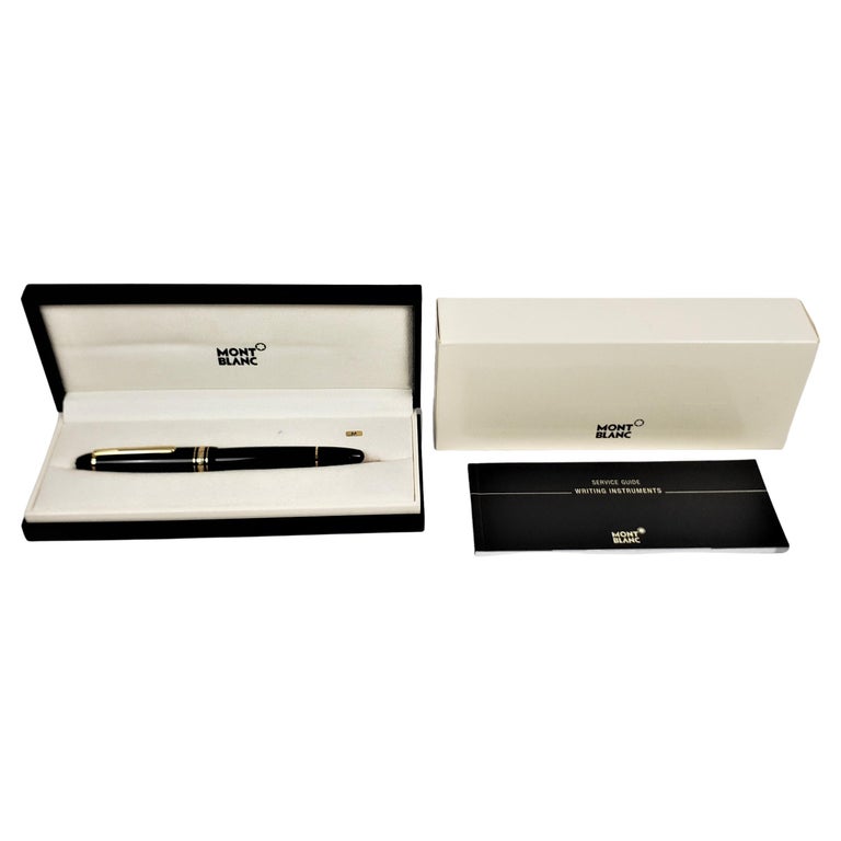 Vintage Montblanc Meisterstuck Classique Fountain Pen with Papers and Boxes For Sale at 1stDibs
