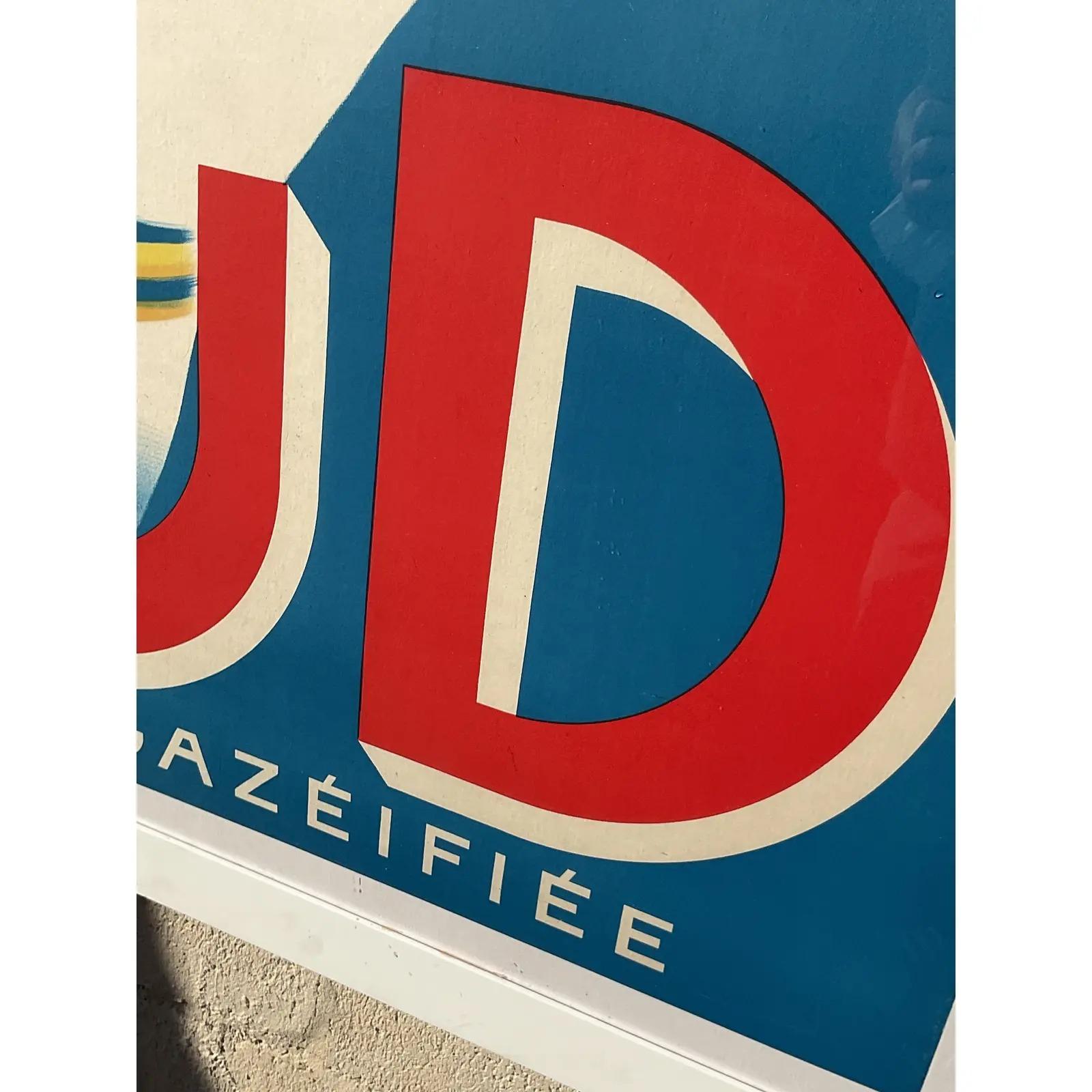 Vintage Monumental French Advertisement Poster on Canvas at 1stDibs