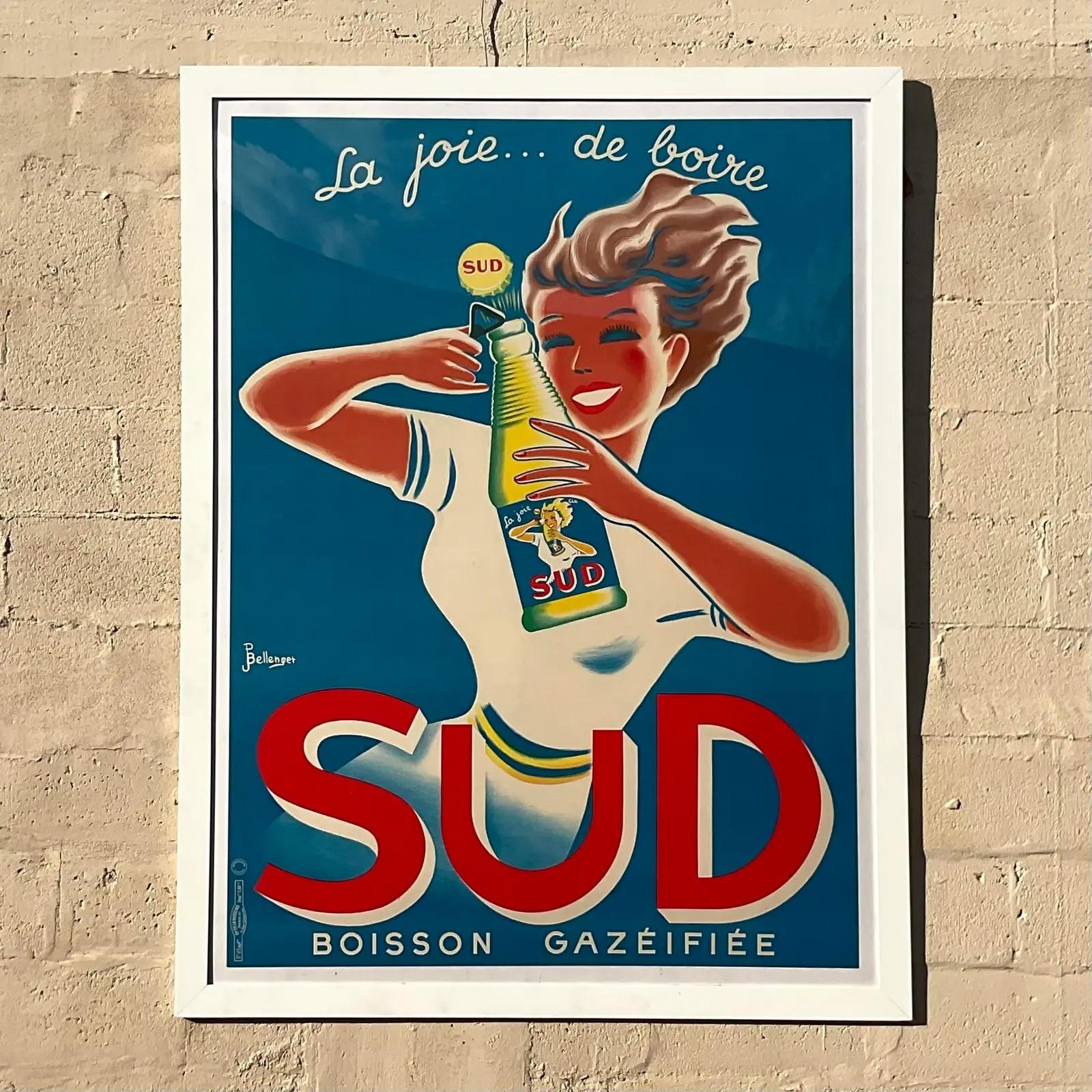 Vintage Monumental French Advertisement Poster on Canvas at 1stDibs