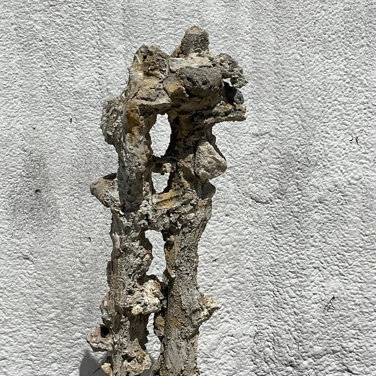 Vintage Monumental Natural Ocean Coral and Cement Abstract Sculpture at ...