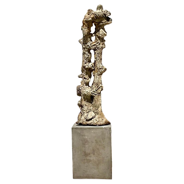 Vintage Monumental Natural Ocean Coral and Cement Abstract Sculpture at ...