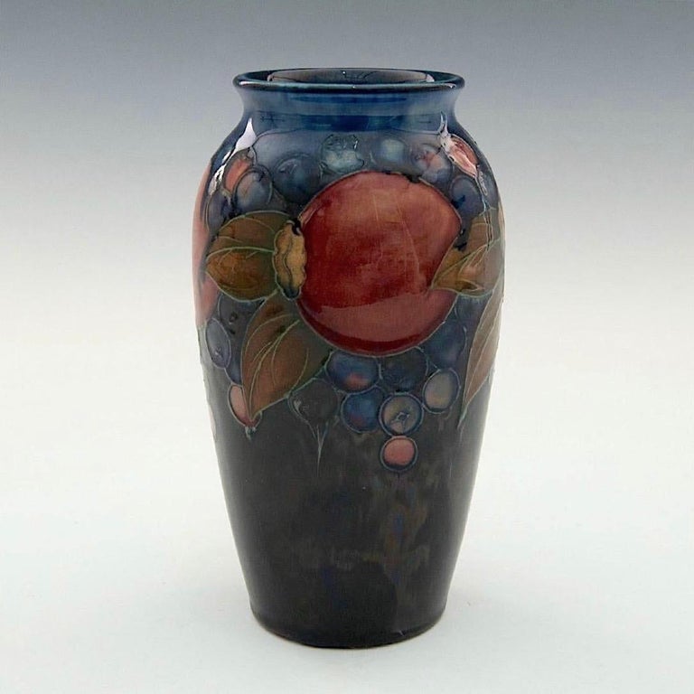English William Moorcroft Pottery Pomegranate Vase circa 1930 at 1stDibs