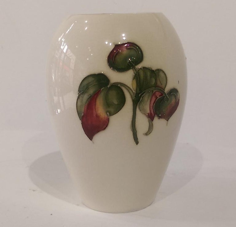 Vintage Moorcroft Pottery Vase in the Clematis Flowers Pattern Estate ...