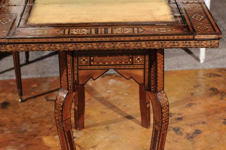 Vintage Moorish Style Moroccan Game Table with Intricate Inlay and ...