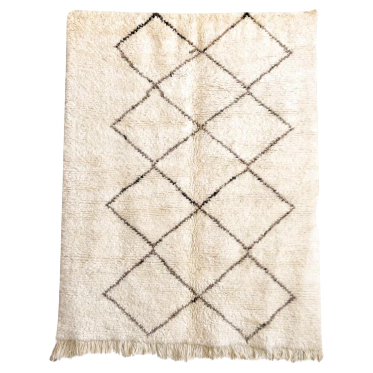 Vintage Moroccan Large Red Wool Floor Rug at 1stDibs