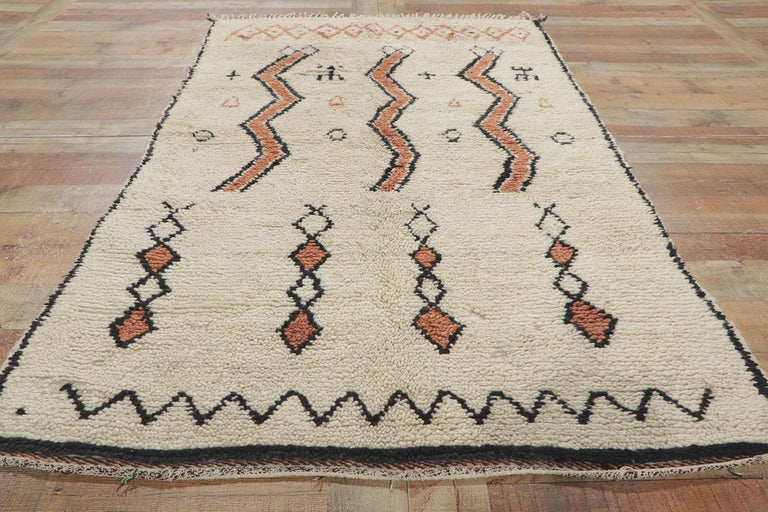 Vintage Moroccan Beni Ourain Rug For Sale at 1stDibs