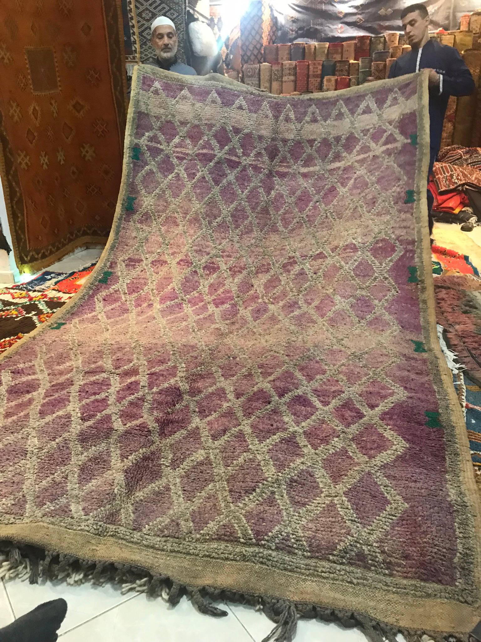 Vintage Moroccan Beni'mguild Double-Sided Berber Rug For Sale at 1stDibs