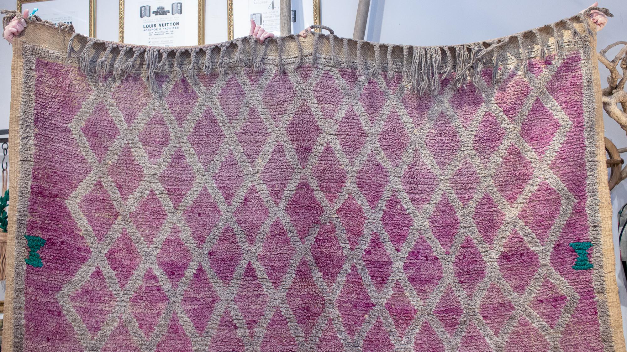 Vintage Moroccan Beni'mguild Double-Sided Berber Rug For Sale at 1stDibs