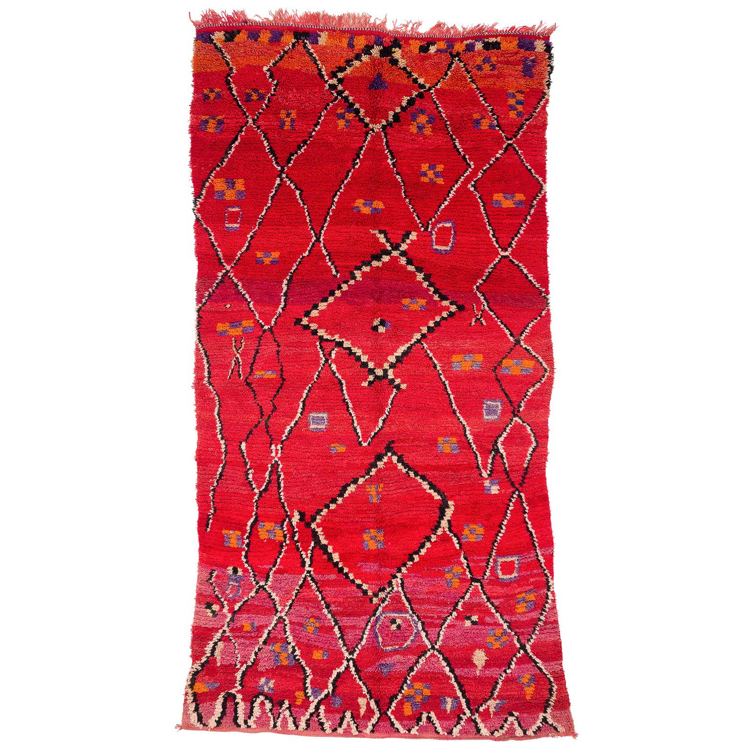 Vintage Moroccan Berber Rug at 1stDibs