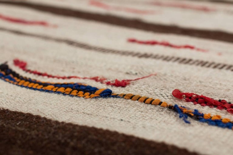 Vintage Moroccan Berber Kilim with Stripes For Sale at 1stDibs