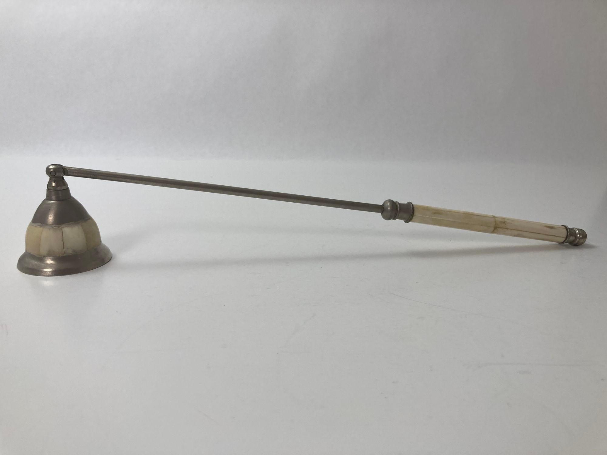 Vintage Moroccan Candle Snuffer with Bone Overlaid Handle and Snuffer ...