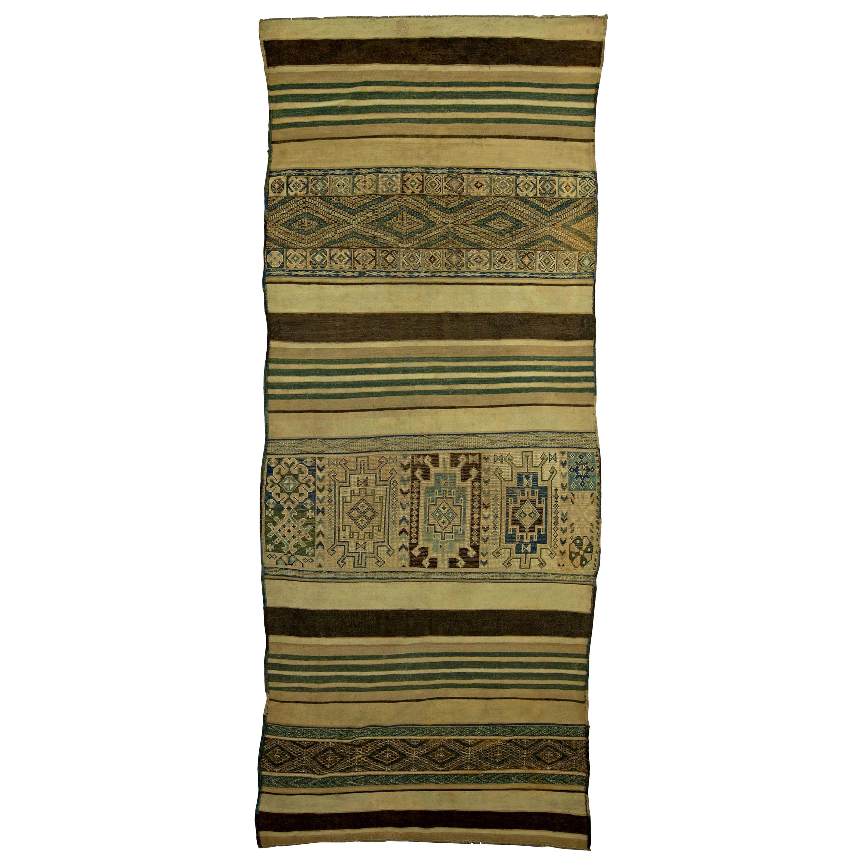 Moroccan Kilim Natural Wool For Sale at 1stDibs