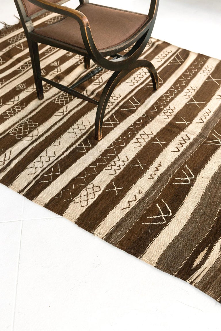 Vintage Moroccan High Atlas Berber Tribe Kilim For Sale at 1stDibs