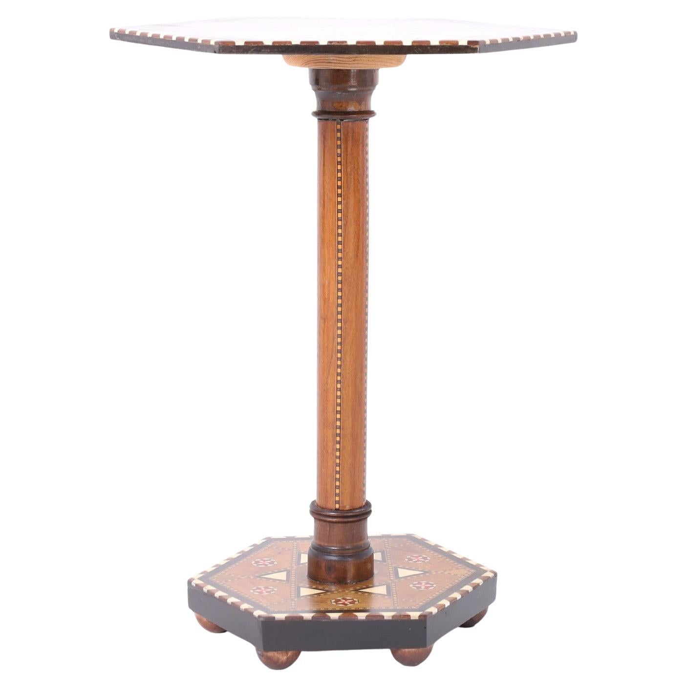 Vintage Moroccan Inlaid Stand or Table at 1stDibs